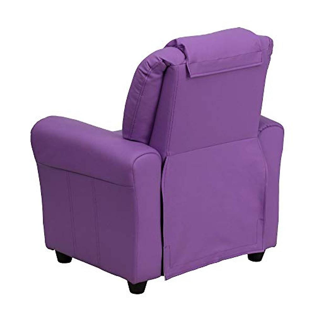 Flash Furniture Vana Contemporary Lavender Vinyl Kids Recliner with Cup Holder and Headrest