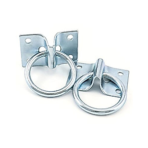 QWORK 2" Cross Tie Rings for Horse Through, 2 Pack Tie - Equestrian and Livestock Ties Loop Hay Net Loop Horse