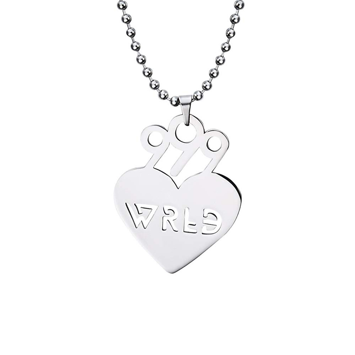 COMTRUDE 999 Necklace Premium Stainless Steel Pendant Perfect Gifts for Young Singer Fans Silver