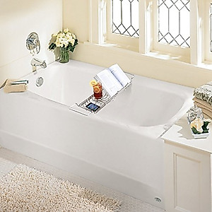 ToiletTree Products Stainless Steel Bath Caddy - Rust-Resistant Bathtub Shelf to Hold Books, Drinks, Phones, and Tablets - Luxury Bath Caddy Tray for Bathroom Accessories