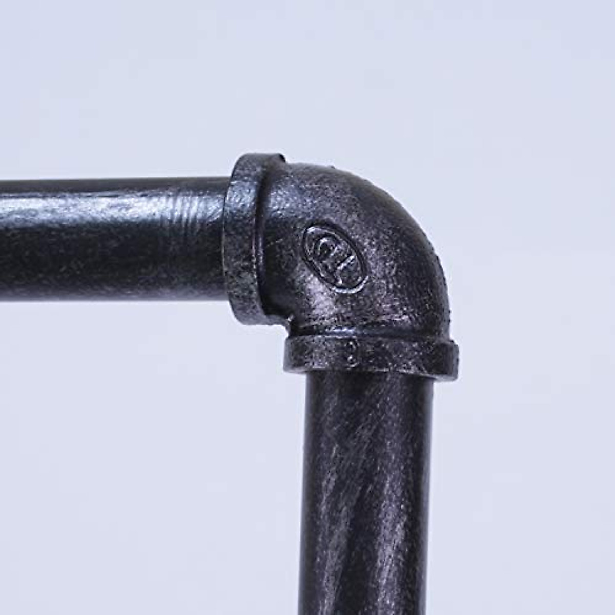 MBQQ Industrial Pipe Clothing Racks on Wheels,28in Length Heavy Duty Garment Racks Commercial Grade,Vintage Rolling Ballet Rack Clothes Display Rack Retail Display,Black Brush Silver