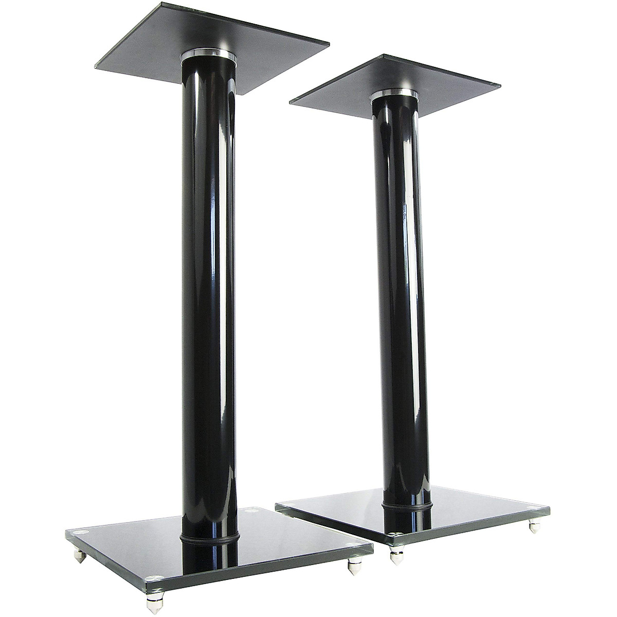 VIVO Premium Universal 23 inch Floor Speaker Stands for Surround Sound and Book Shelf Speakers, 2 Stands Included, STAND-SP02B