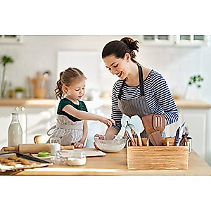 RedCall Utensil Holder,Wood Cooking Utensil Organizer,Large Farmhouse Utensil Holder for Counter top,Rustic Spoon Spatula Holder Kitchen Tools Storage Caddy Decor