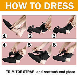 Plantar Fasciitis Night Splint, Plantar Fasciitis Night Sock, Soft Stretching Boot Splint, Heel Pain Relief Compression Sleeve for Plantar Fasciitis, Heel, Ankle, Arch Foot Pain, Achilles Tendonitis (Small)