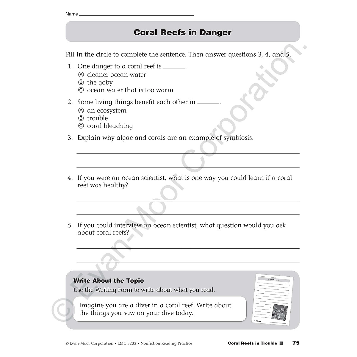 Evan-Moor Non-Fiction Reading Practice, Grade 3