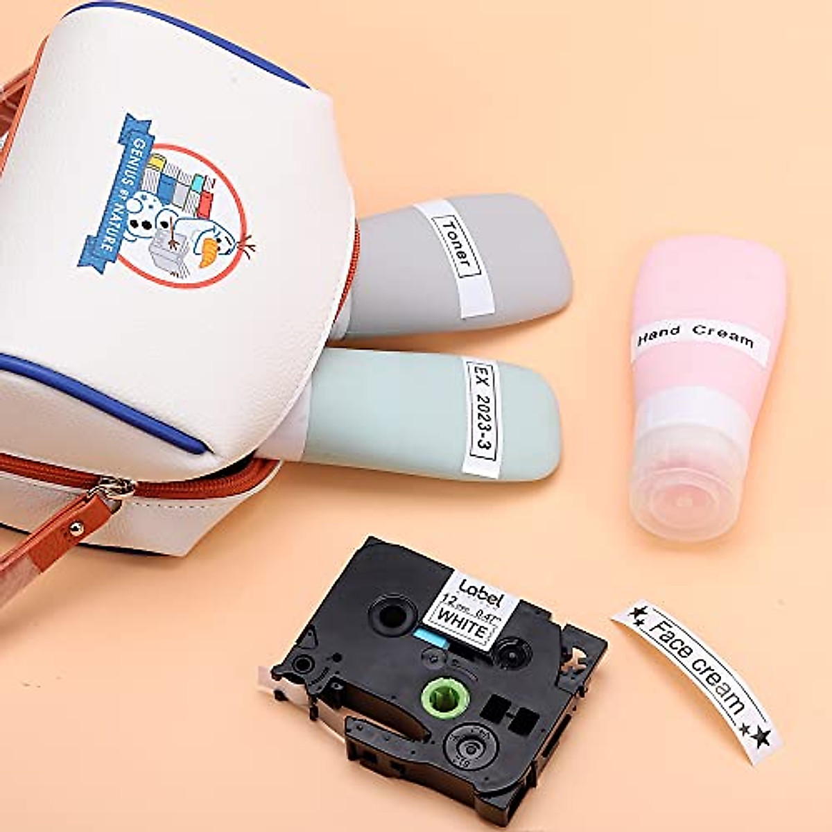 4 Pack Label Maker Tape Compatible Brother Label Maker Tape TZe-231 TZe231 12mm 0.47 Inch Laminated White Tape for Brother P-Touch PT-1290 PT-D210 PT-H100 PTD220 PTD600 Labeler, Black on White