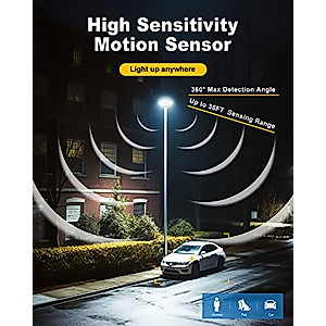 BNT Solar Street Lights Outdoor Waterproof 3000W Round LED Solar Powered Street Light with 360° Wide Angle Illumination, Waterproof IP66, Solar Outdoor Lights for Yard, Piazza (2 Pack)