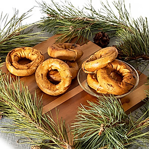 Pet Factory 100% Made in USA Beefhide 3" Donuts Dog Chew Treats - Peanut Butter Flavor, 12 Count/1 Pack