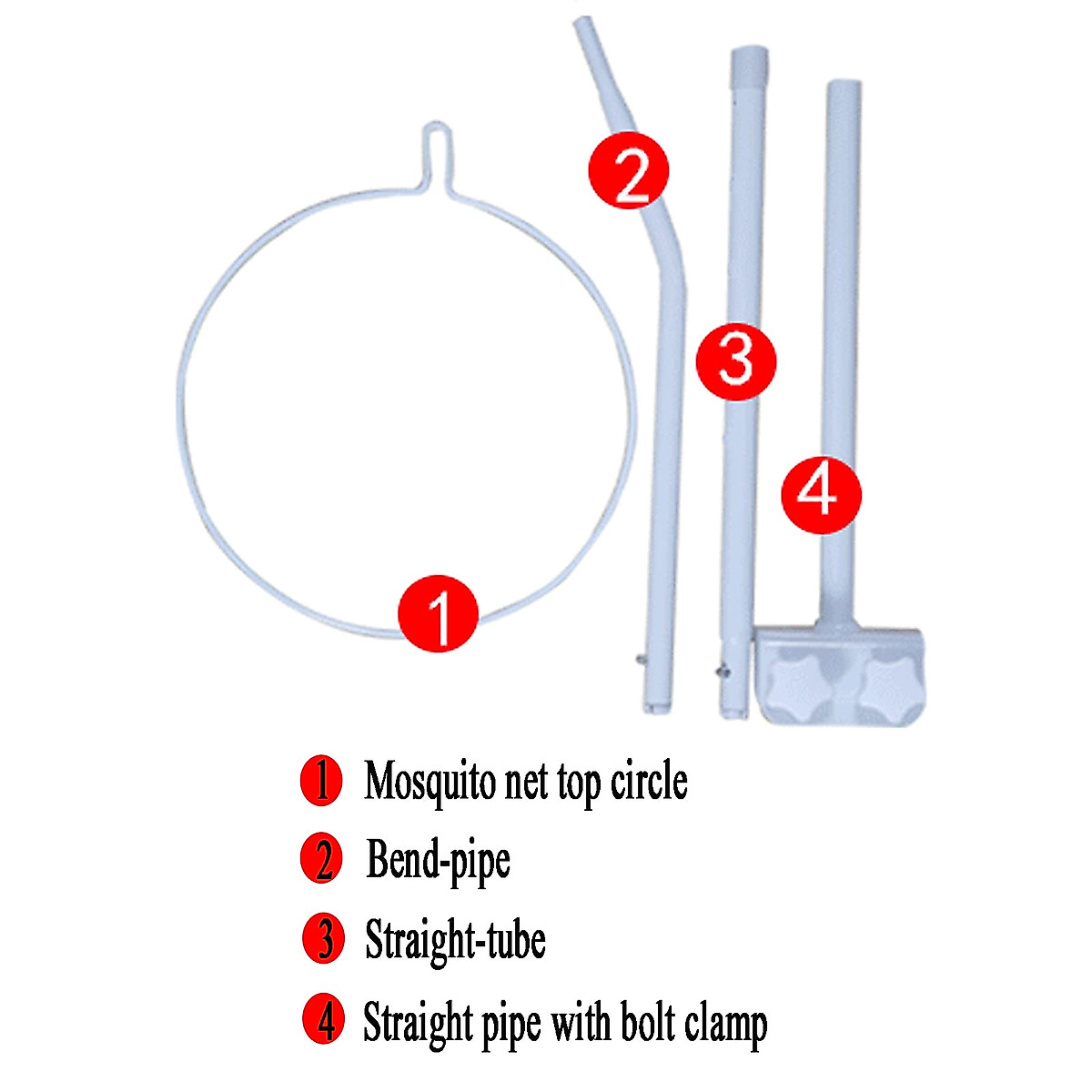 Cdycam Baby Infant Toddler Bed Dome Cots Mosquito Netting Hanging Bed Net Mosquito Bar Frame Palace-Style Crib Bedding Set (White Stand Only)