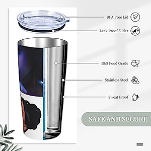 LAZHANG Mariah Music The Scientist Stainless Steel Insulated Car Sippy Cup With Lid Travel Mug for Cold Hot 20 oz