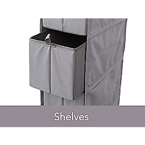 Covermates Keepsakes Hanging Shoe Organizer Set - Heavy Duty Material, Sturdy Interior Shelves, Includes Trays with Dividers - Closet Storage-Graphite