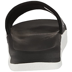 New Balance Women's Zare V1 Slide Sandal, Black/White, 8