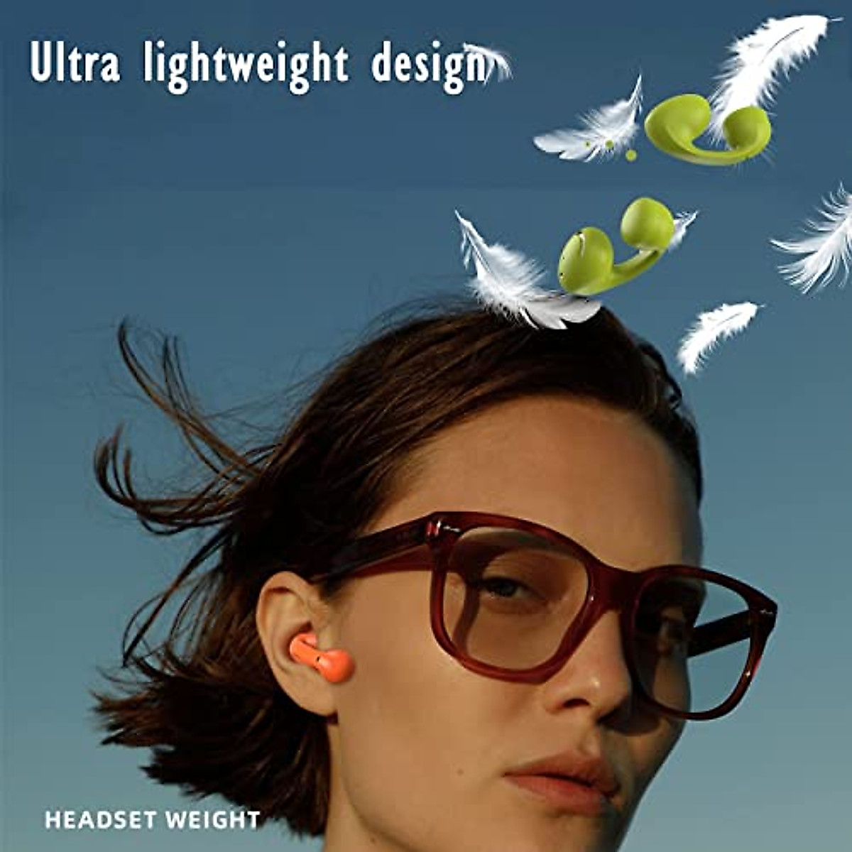 Wireless Ear Clip Bone Conduction Headphones Open Ear Bone Conduction Earbuds Headphone Clip On Open Ear Earbuds Bluetooth Bone Conducting Headphones Induction Earphones