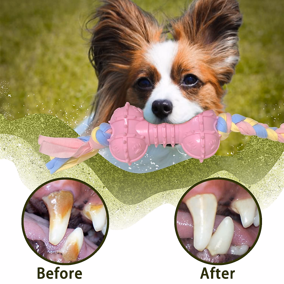 Kattypet Dog Toy Pack, Chew Toys for Dogs and Puppies, Safe & Non-Toxic, Small to Medium Breeds, Soothe Teething Pain, Durable, Funny Cute Duck Keep Your Puppies Busy，5 in a Yellow