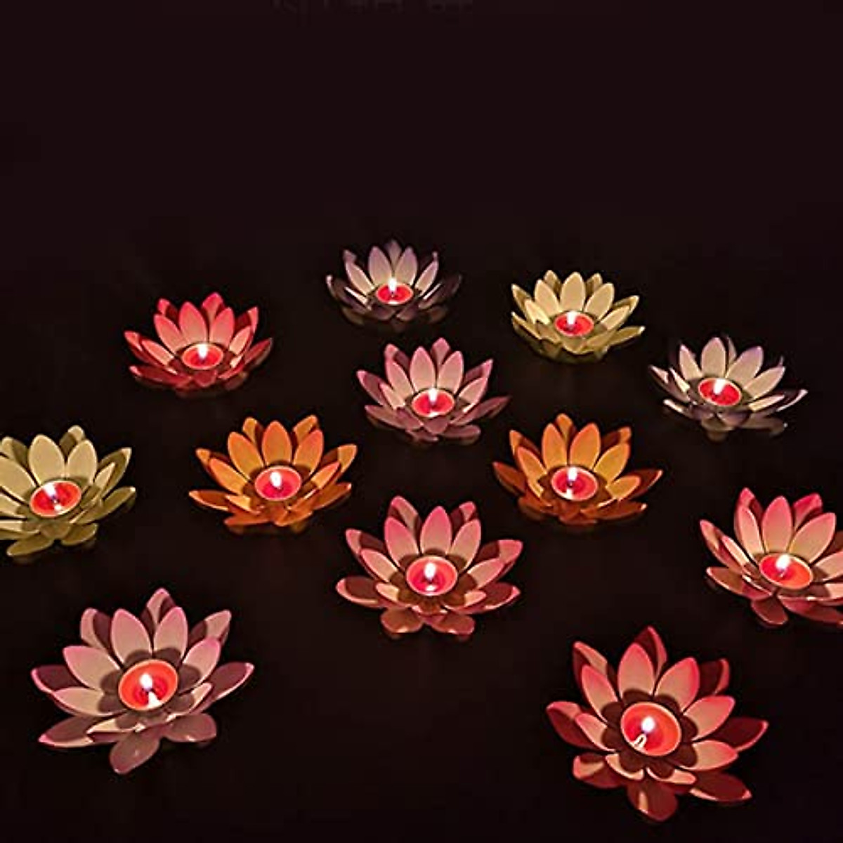 Housoutil Outdoor Lantern Led Night Light 3pcs Floating Lanterns, 6inch Floating Light Floating Candles for Pool Garden Fish Tank Decoration (Orange) Outdoor Lantern Led Night Light