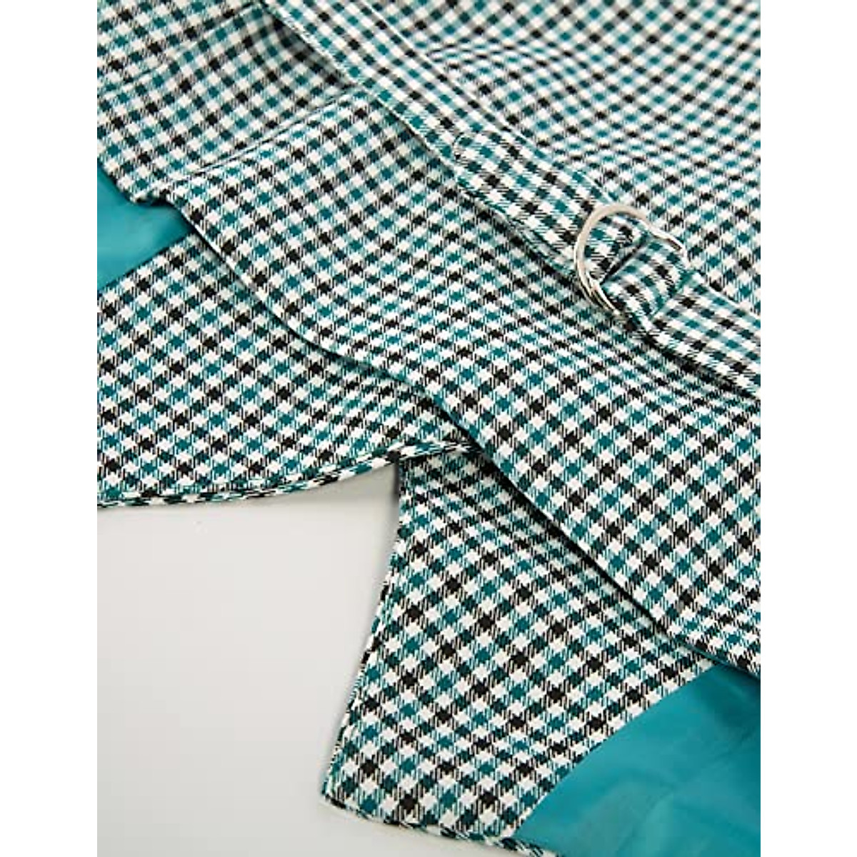 GRACE KARIN Blazers for Women Vintage Plaid Vest Suit Jackets for Renaissance Pirate Cosplay Teal