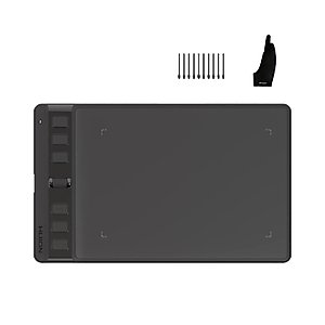2023 HUION Inspiroy 2 Small Drawing Tablet (Black) and HUION Skeleton Artist Glove