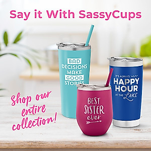 Nana's Sippy Cup Insulated Wine Tumbler - New Nana - Mother's Day Tumbler with Straw - Adult Sippy Cup Mommy Juice, Mama Cup Gift - Wine Tumbler for Nana - Mom Juice Tumbler - Wine Sippy Cup