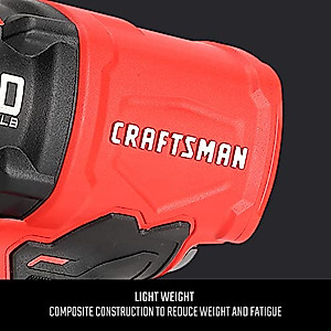 CRAFTSMAN 1/2-in 750 ft-lbs Air Impact Wrench, Composite Body, Variable Power Settings, 1/4-in NPT Air Inlet