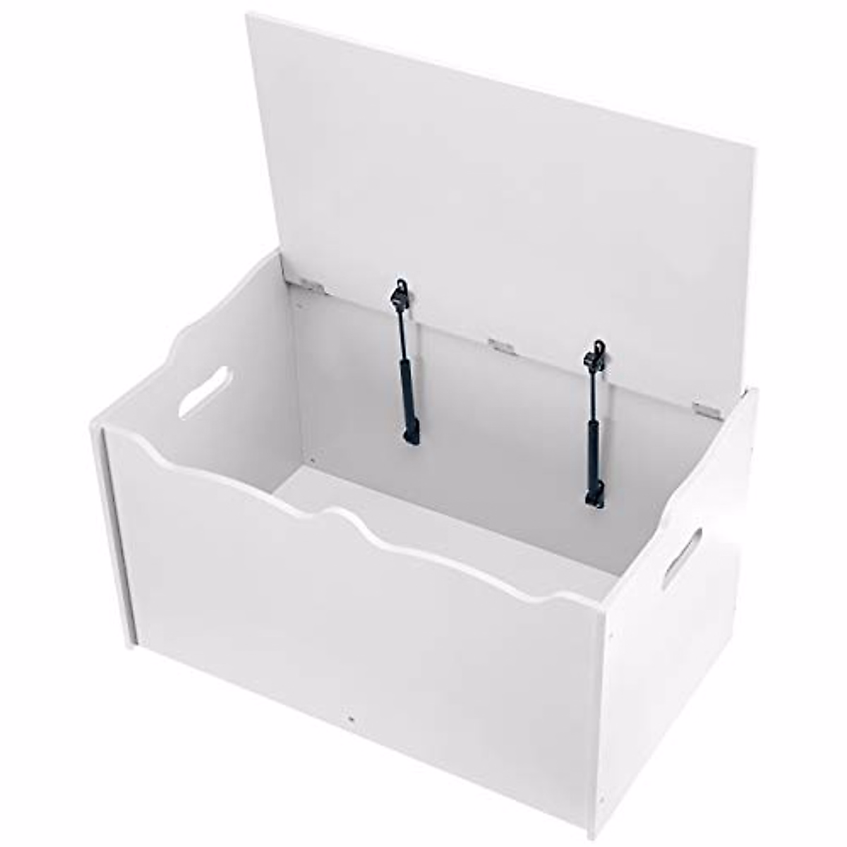 Amazon Basics Kids Toy Box, Wooden Organizer Storage Chest,White, 30" x 18" x 19"