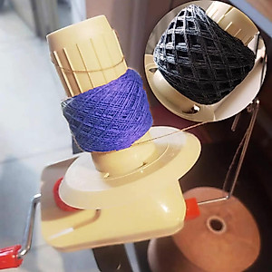 Martina Online Yarn Winder into Organized Balls Tangle-Free with Portable Hand Operated Yarn Ball Winder Making Knitting and Crocheting Like a Breeze with Fixing Clamping Hook.