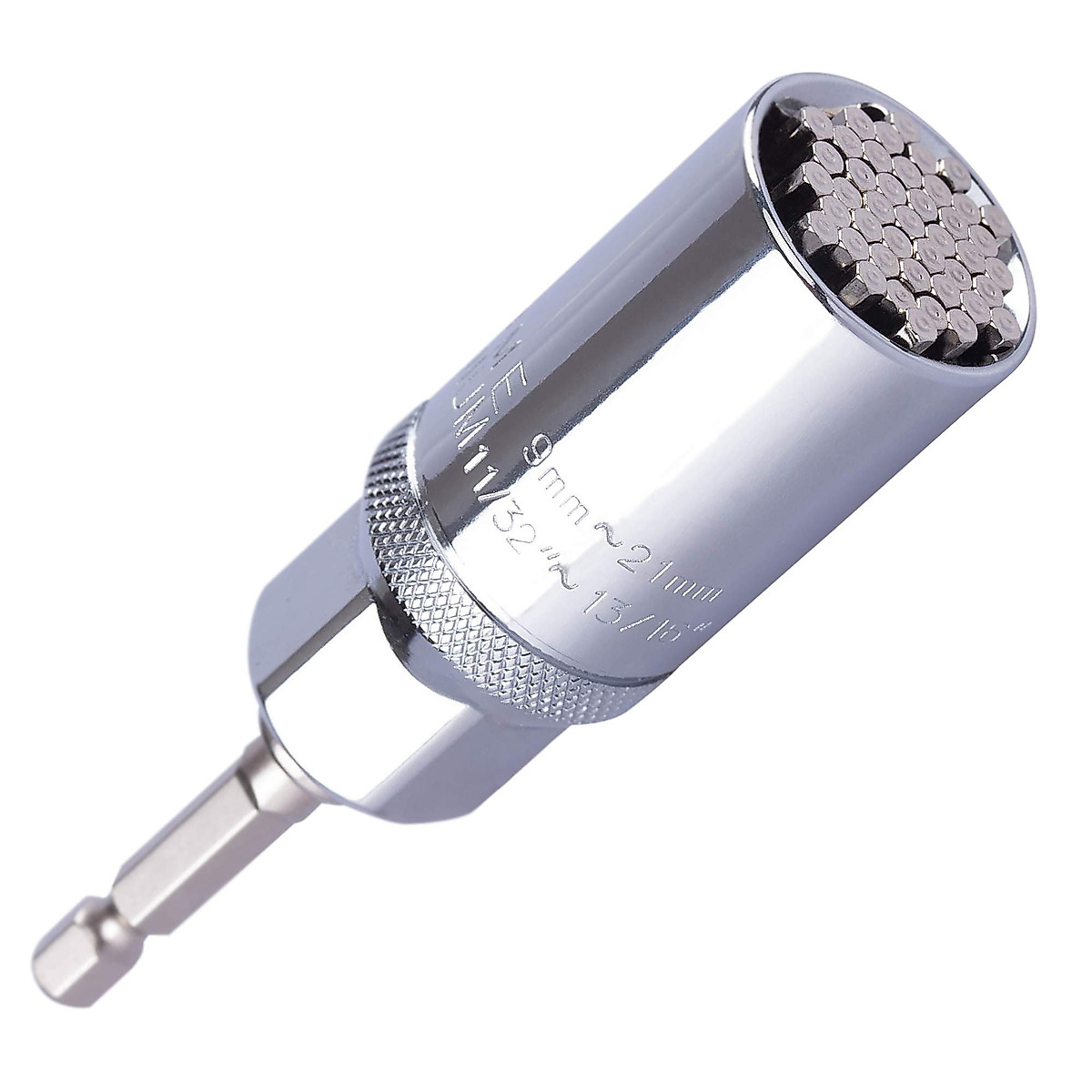 Universal Socket Tool Redesigned with Stronger Hexagon Pins By Wrenchit: Endeavor Tool That Instantly Adjusts To All Shapes And Sizes Of Bolts, Screws, Hooks And Nuts, Great for Gifts! (9-21mm)