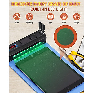 Spolehli Heating Pad with Built-in Led Light, Fast Heat Plate LCD Screen Separator Machine for Phone Ipad Repair 14.2” Heat Mat Screen Removal Tool with Accessory Storage (110V/220V)