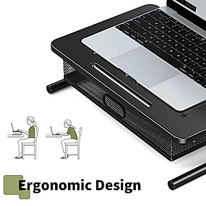 Zimilar Monitor Stand Riser with Metal Drawer, Monitor Riser for Computer, Laptop, Printer, Notebook, iMac, Premium Metal Computer Monitor Stand with Storage