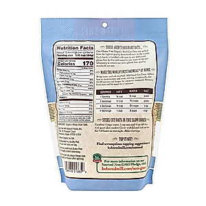 Bob's Red Mill Gluten Free Organic Steel Cut Oats (24 Ounce, Pack of 2)