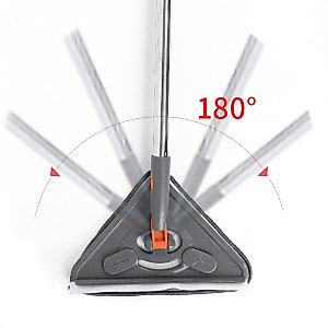 NEWBULU Long-Handled Wall Cleaning Mop, Ceiling Cleaner to Clean Ceiling Window Floors, Baseboard Cleaning Tool, Extension bar Range from 39 "to 85", 6 Replacement Pads and Window Cleaning Sticks