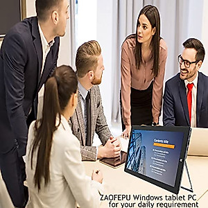 ZAOFEPU 11.6” Windows Laptop, 6+128GB Windows 10 Home Tablet PC, 2 in 1 Laptop with Touchscreen, 1920x1080 FHD Large Screen Tablet Computer Comes with a Bracket and Keyboard, Powerful 5000mAh-Black