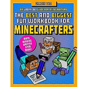 The Best and Biggest Fun Workbook for Minecrafters Grades 1 & 2: An Unofficial Learning Adventure for Minecrafters