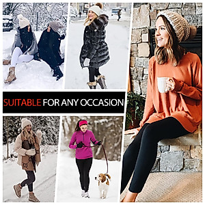 3 Pack Fleece Lined Leggings Women High Waisted Warm Winter Yoga Pants for Women Thermal Running Workout Leggings