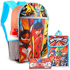 Miraculous Ladybug School Supplies Set for Girls - Miraculous Ladybug Lunch Bag with Backpack, Stickers and More