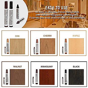 Furniture Repair Kit Wood Markers - Set of 13 - Markers and Wax Sticks with Sharpener Kit, for Stains, Scratches, Wood Floors, Tables, Desks, Carpenters, Bedposts, Touch Ups, and Cover Ups