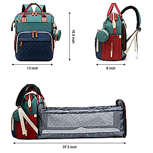 Awanhe Baby Diaper Bag Backpack with Changing Station, Waterproof Baby Bags for Boys Girls, USB Charging Port, Baby Shower Gifts, RGB