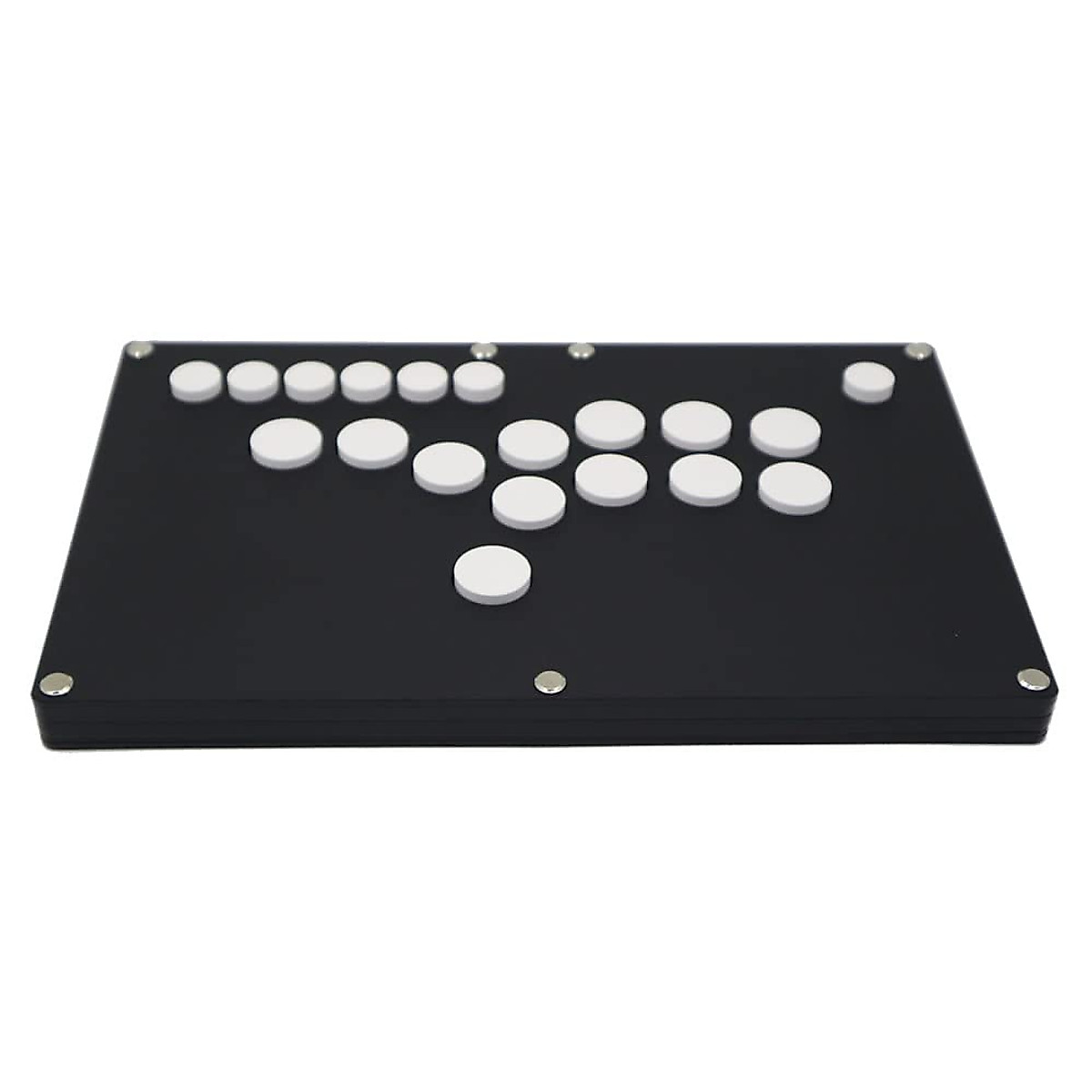 TruBoost FightBox B1-PC-B Ultra-Thin All Buttons Leverless-Style Arcade Joystick Fight Stick Game Controller PC USB Hot-Swap Cherry Black Matte Panel