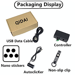 QIDAI Auto Clicker for Phone iPad, Screen Device Auto Clicker, Suitable for Games, Live Broadcasts, Reward Tasks, Adjustable Auto Clicker Simulated Finger Clicking.（1 Second Fastest 25 Times）