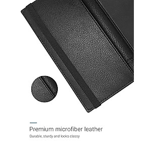 Zreal Checkbook Cover for Men & Women, Premium Vegan Leather Checkbook Holder Slim Wallets for Top & Side Tear Duplicate Checks with RFID Blocking (Matte Black)