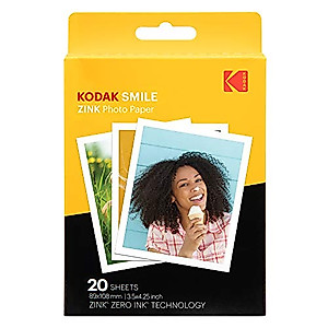 KODAK Smile Classic Digital Instant Camera with Bluetooth (Blue) Travel Kit