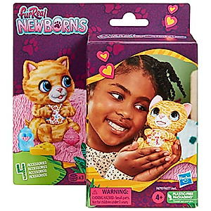 FurReal Newborns Kitty Animatronic Plush Toy with Sound Effects, Interactive Pets for Kids Ages 4 and Up