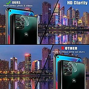TQLGY 3 Pack Screen Protector for Motorola Moto G Stylus 5G (Not fit G Stylus 4G) with 3 Pack Camera Lens Protector, Tempered Glass, 9H Hardness - HD - Bubble Free - Anti-Scratch - Easy Installation