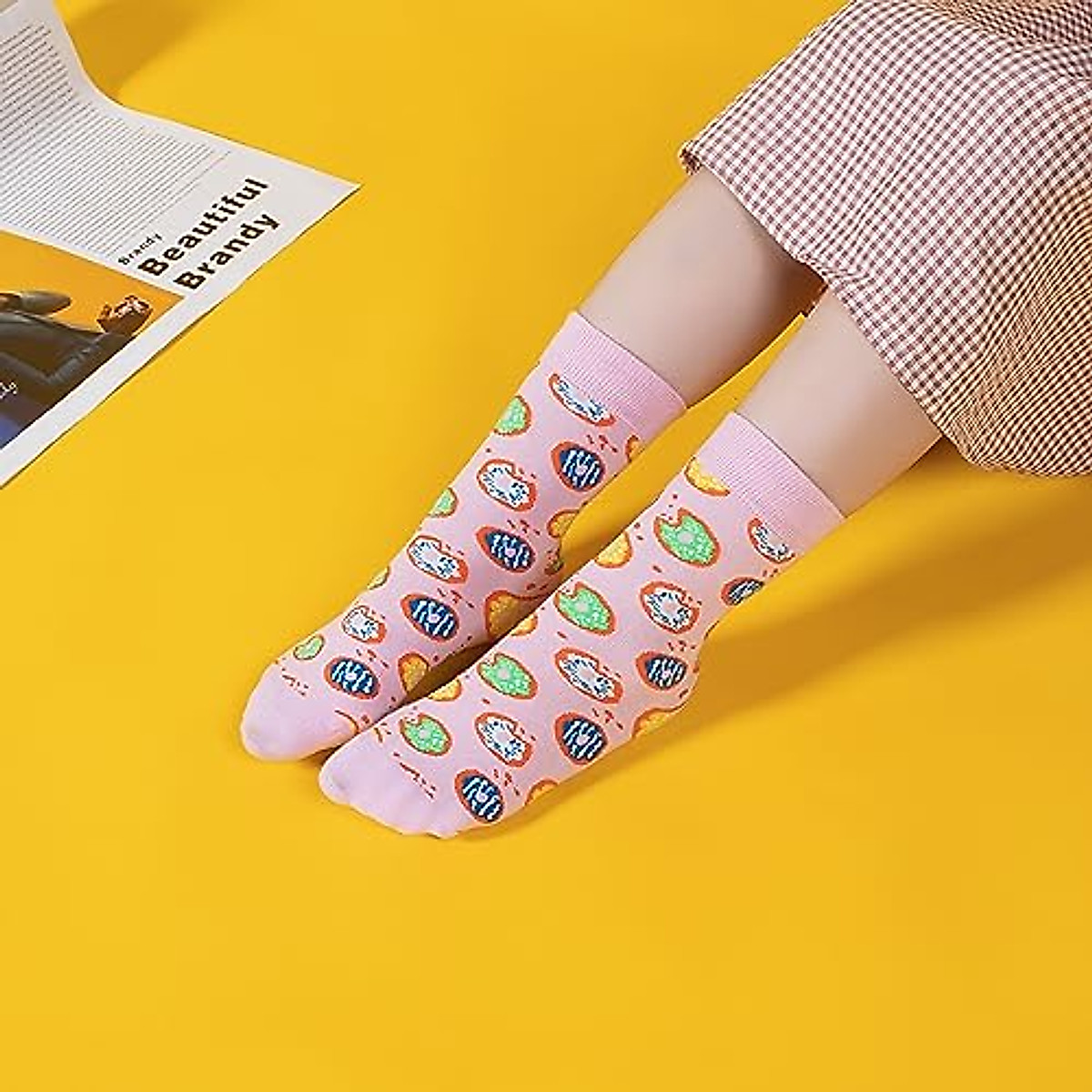 BISOUSOX Girls Socks 6-8 Years Old Unicorn Fun Crazy Novelty Funny Silly Socks for Kids Boy Girl Birthday Christmas Gift