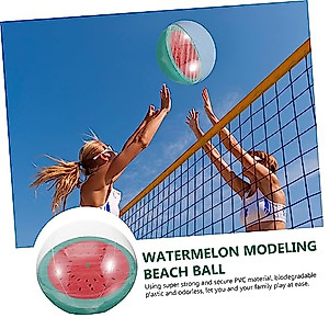 ibasenice 1Pc Watermelon Beach Ball Inflatable Toy Beach Toy Kids Swimming Pool Water Toy Fun Summer Pool Toy Kids Toys PVC Beach Ball Toy Inflatable Ball Water Play Ball Toy Outdoor Hawaii