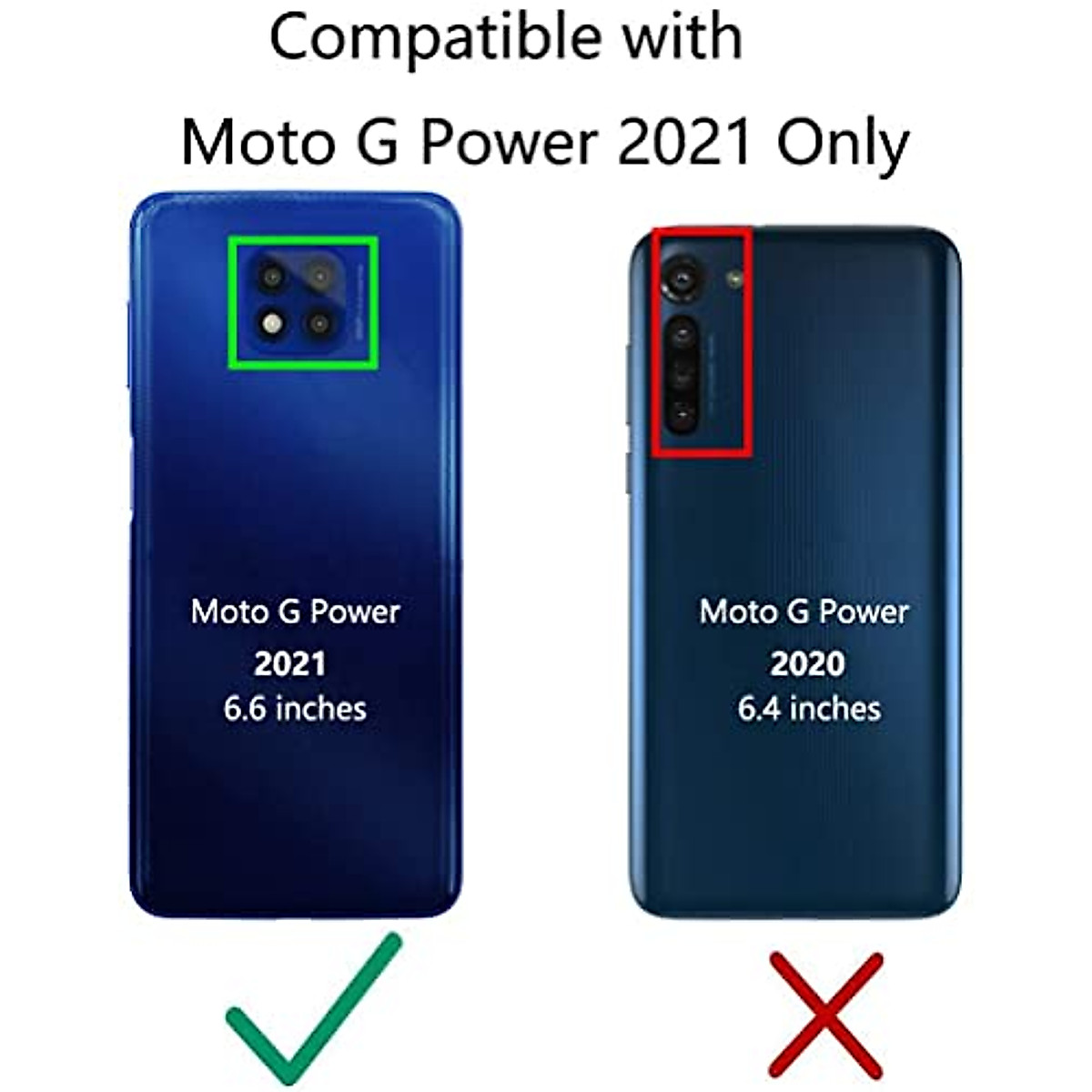 SKTGSLAMY for Moto G Power 2021 Case,with Screen Protector,[Military Grade] 16ft. Drop Tested Cover with Magnetic Kickstand Car Mount Protective Case for Motorola Moto G Power 2021, Blue