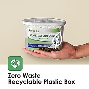 Pureegg Moisture Absorbers for Closet - 8 Packs - 10.6 Oz, Fragrance-Free Dehumidifier for Closet, Efficient Humidity Absorbers for Laundries, Kitchens, Basements