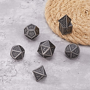 Metal Dice Set Dungeons and Dragons Dice DND Dice Polyhedral Dice Set for D&D RPG MTG Role Playing Table Games