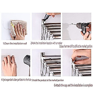 EAFTOS Retractable Folding Material Wall Mounted Drying Rack Stainless Steel Clothes Drying Rack for Bathroom Kitchen Hotel