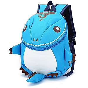 HANZE Dinosaur Backpack Toddler Kids Child Cute Fashion Waterproof 3D Cartoon Bag for Boys and Girls Toddlers, Blue…