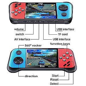 Retro Handheld Game Console for Kids Adults, Mini Game Player Preload 4849 Games, 3.5'' Display Portable Game Machine with 2 Gamepads, Support 2 Players Save Progress and Connect to TV